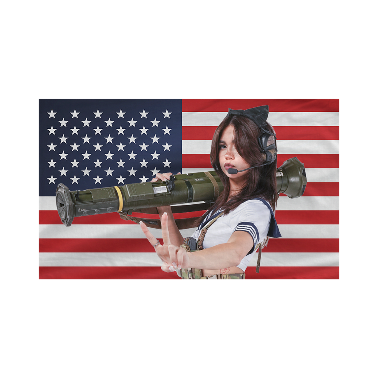 Catgirl Morale Flag – Sike Ops