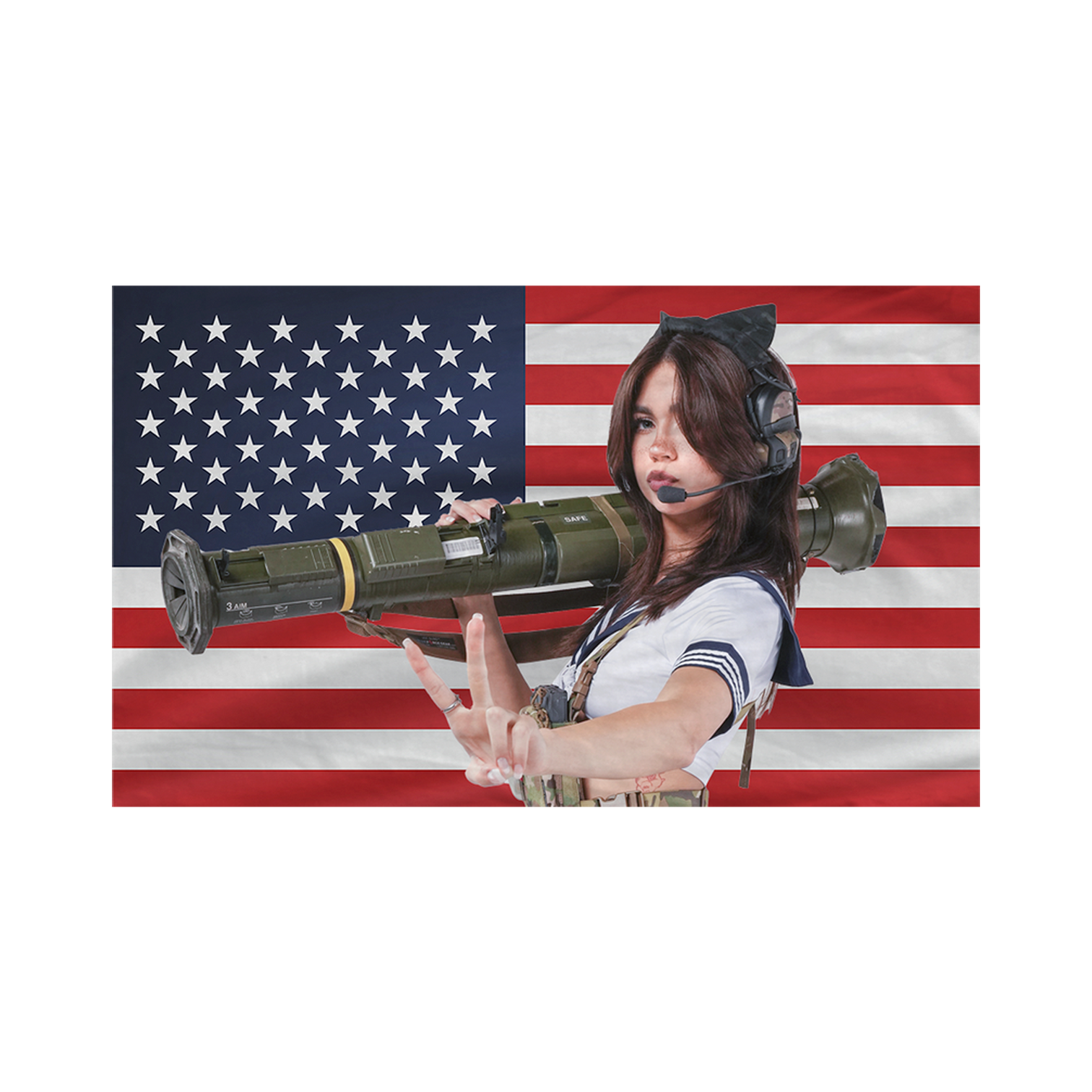 Catgirl Morale Flag – Sike Ops
